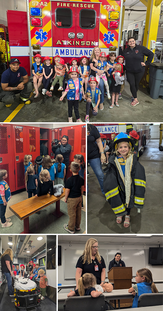 Daisy Troop 65830 in Atkinson, NH, visited their local fire department ...